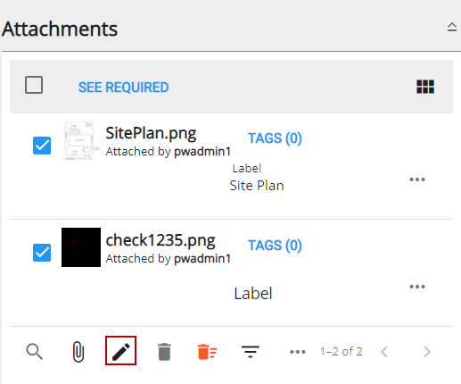 Edit Attachments