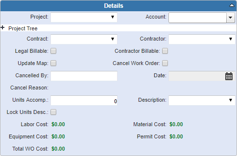 Details Panel Fields