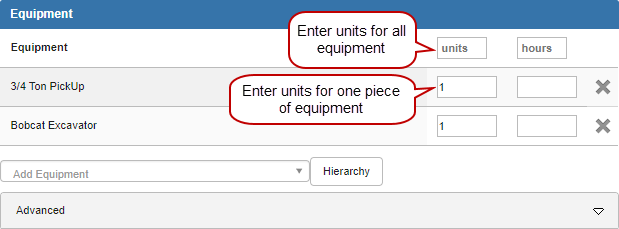 Add Equipment