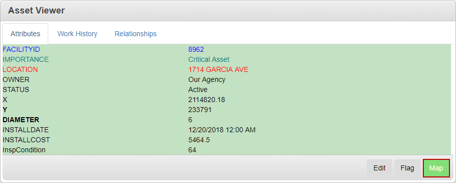 View an Asset on the Map