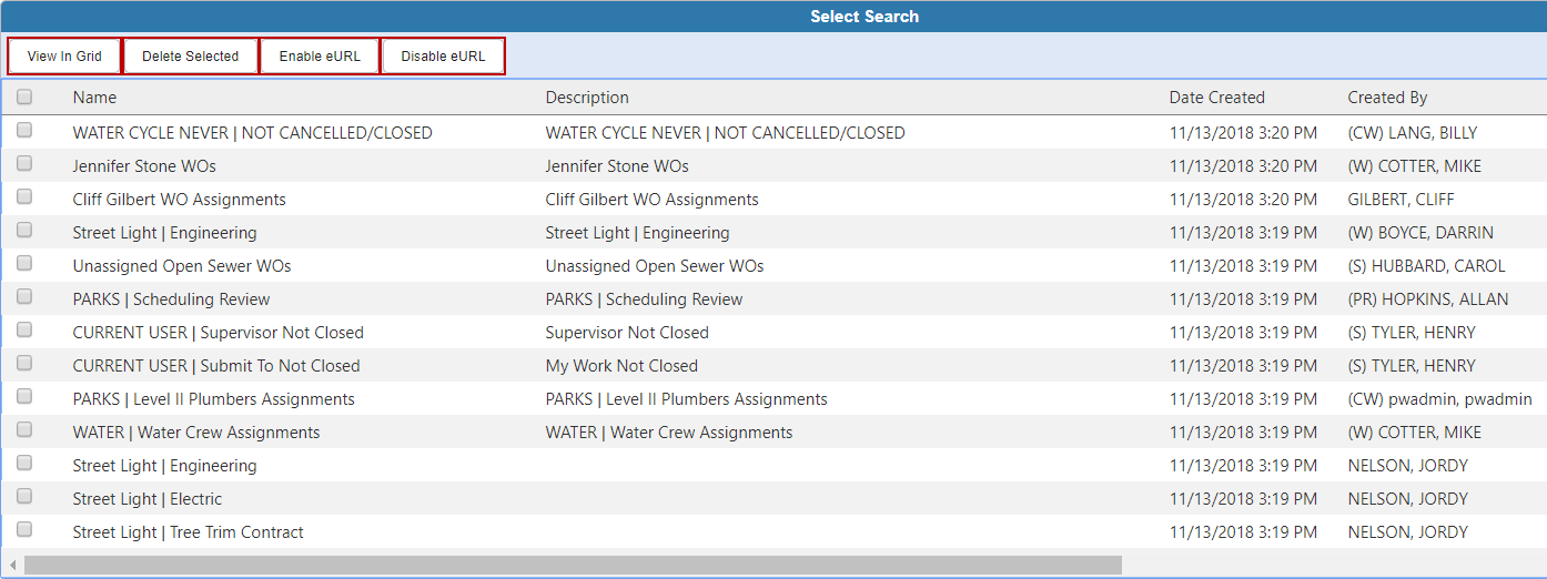 Select Search Panel Fields