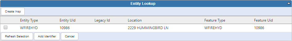 Entity Lookup Panel Fields
