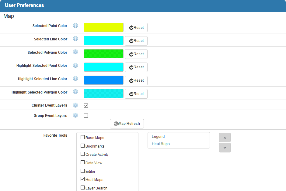 Configure User-Based Map Settings Configure User-Based Map Settings