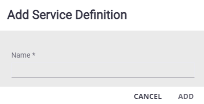 Add or Edit Service Definitions