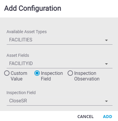 Configure Asset Updates for an Inspection Template
