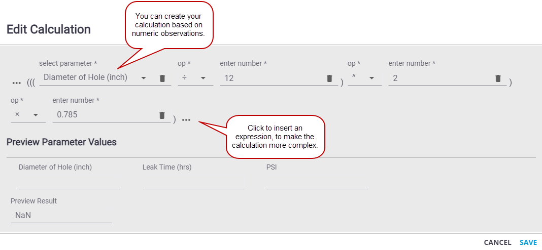 Configure Numeric and Calculated Observation Answers