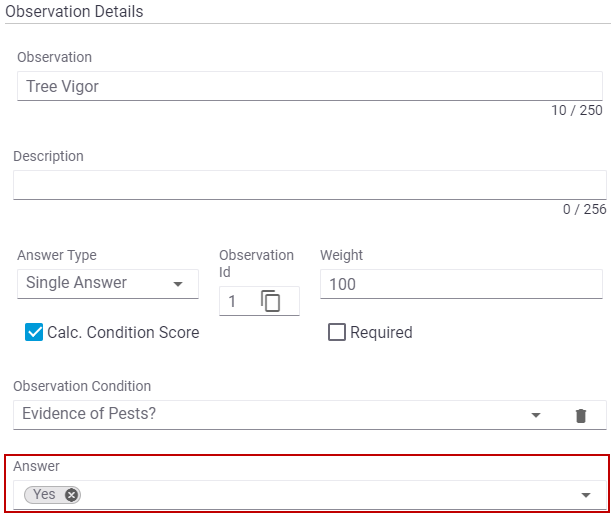 Configure Conditional Observations