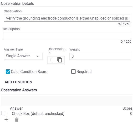 Add a Linear Observation Answer