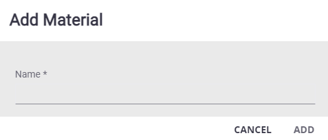 Add or Edit Material