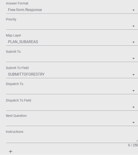 Configure Answers to Populate Dispatch or Submit To Fields