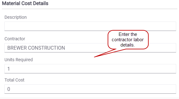 Add Material to a Work Order Template