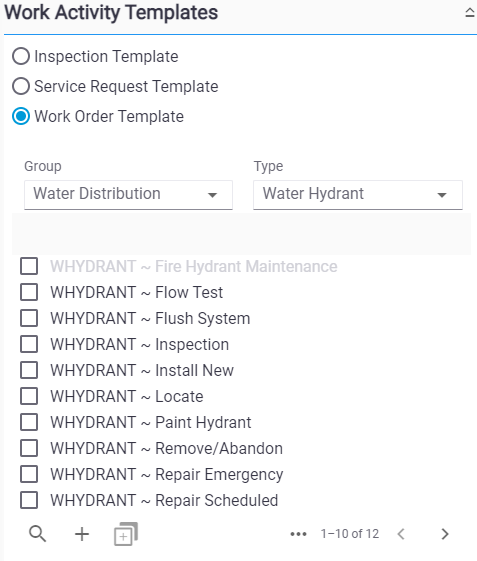 Configure Work Order Template Security