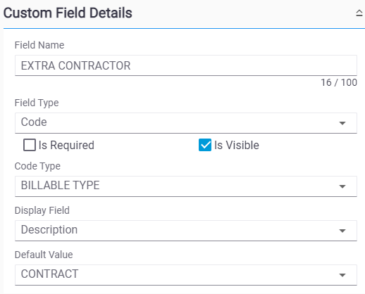 Add a Code Custom Data Field