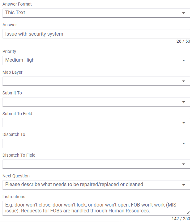 Add or Edit a Linear Answer