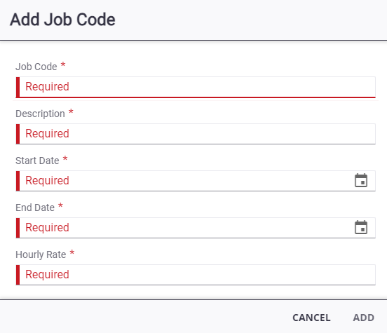 Add or Edit a Custom Job Code