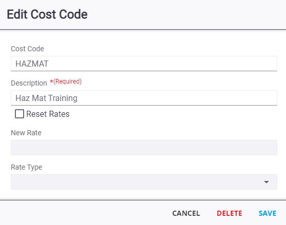 Configure Dynamic Cost Codes