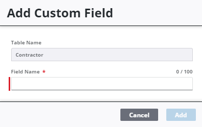 Add or Edit a Custom Data Field