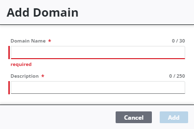 Add or Edit a Domain