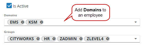 Associate an Employee to Domains