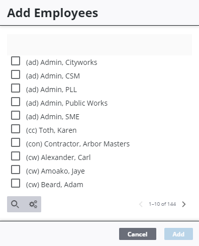 Add an Employee to a Service Definition
