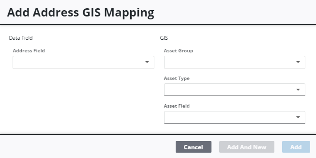 Map Address Fields To The Gis