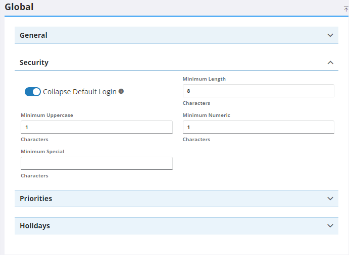 Configure Global Preferences