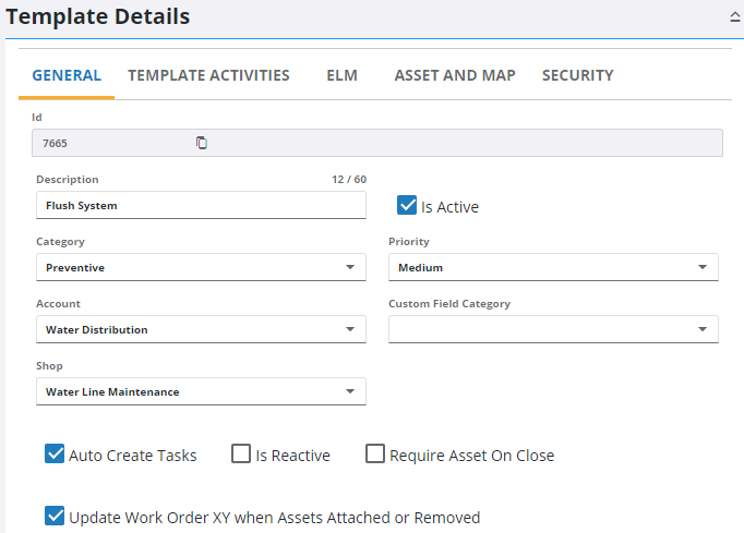 Add or Edit a Work Order Template
