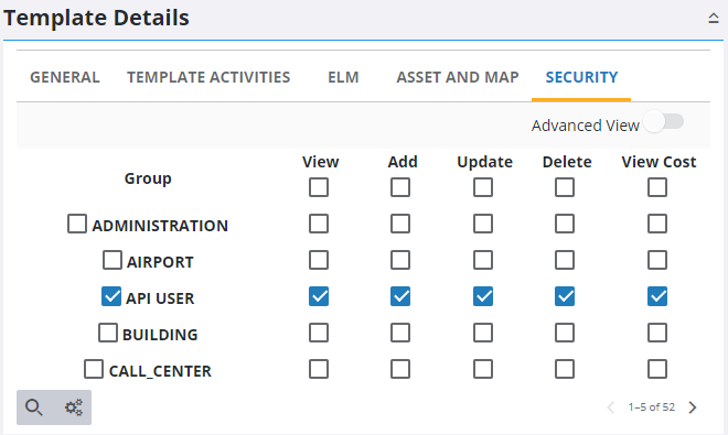Configure Work Order Template Security