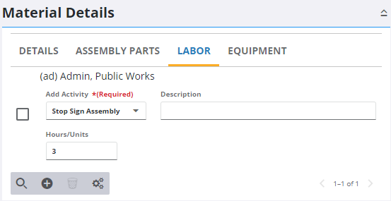 Add Labor to Material