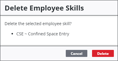 Remove a Skill from an Employee