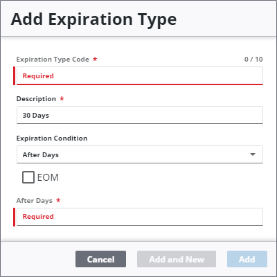 Clone an Expiration Type