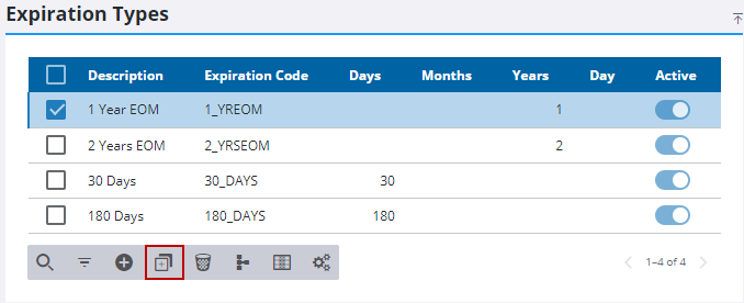 Clone an Expiration Type