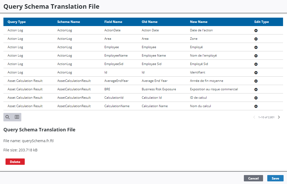 Translate Query Labels