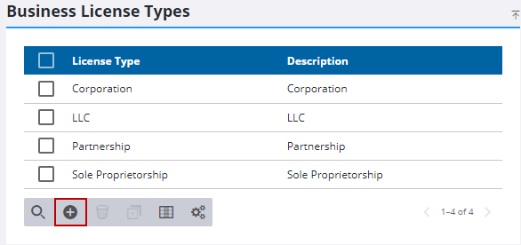 Add a Business License Type