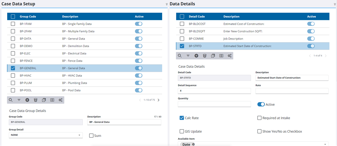Edit a Case Data Group