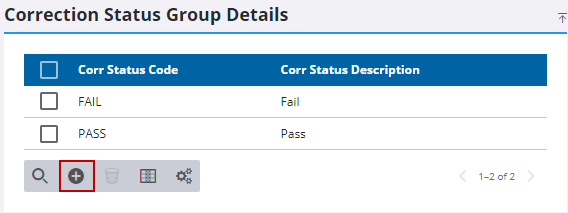 Add a Correction Status to a Checklist Status Group