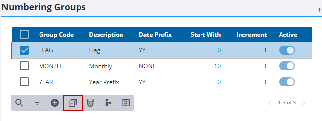 Clone a Numbering Group