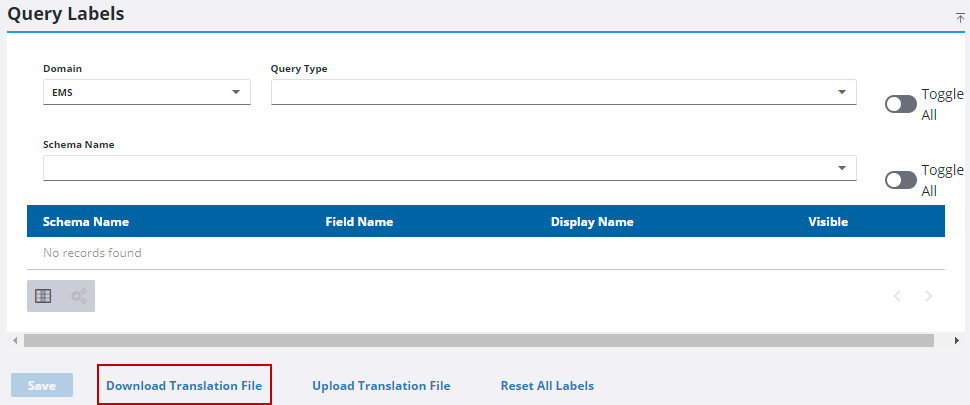 Translate Query Labels