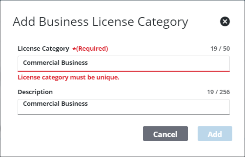 Clone a Business License Category