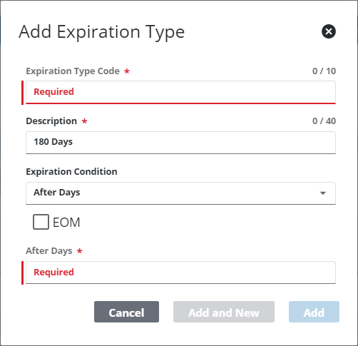 Clone an Expiration Type
