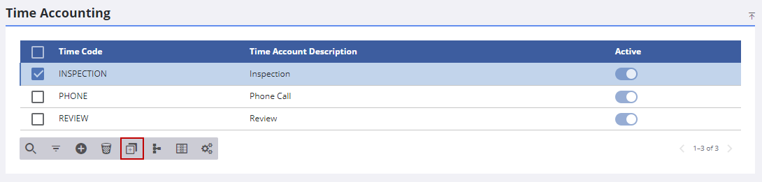 Clone a Time Accounting Record