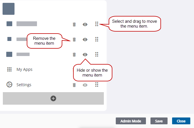 Modify Existing Menu Items