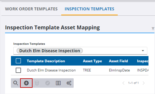 Add an Inspection Template Asset Mapping