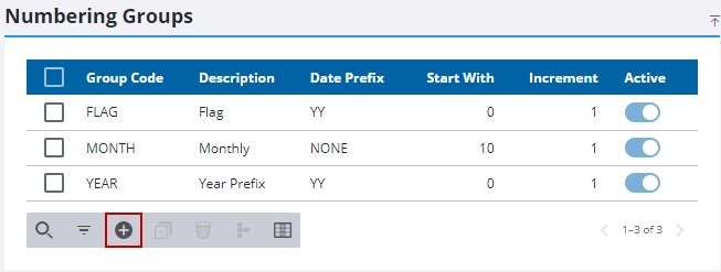 Add a Numbering Group