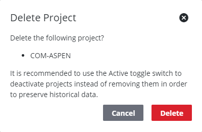 Remove a Project