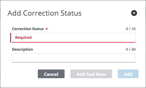 Add a Correction Status