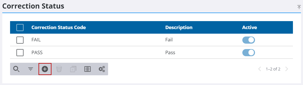 Add a Correction Status
