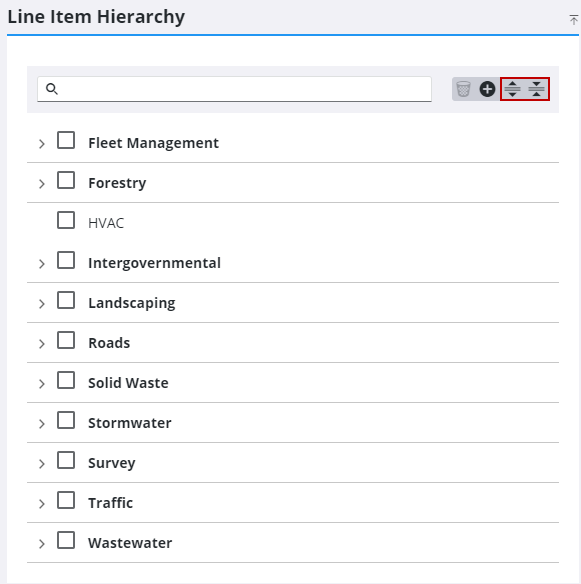 Configure Line Item Hierarchy