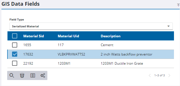 Map Serialized Material to the GIS