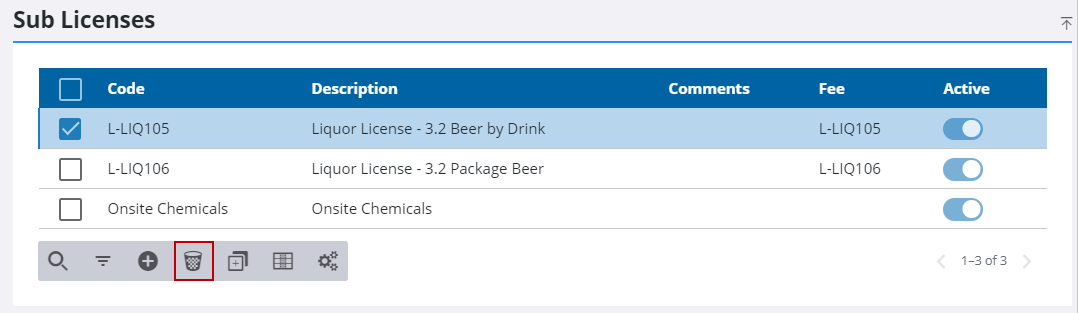 Remove a Sub License